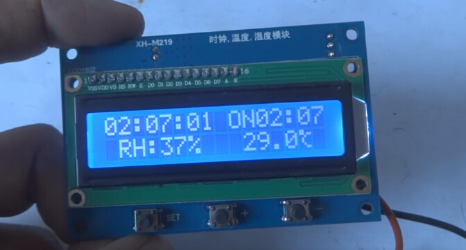 XH-M219 Clock Temperature Humidity Sensor Module LCD1602 Display Module